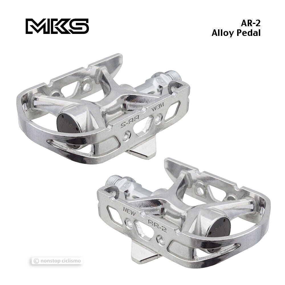 MKS AR-2 Touring Pedals : 9/16" SILVER — Nonstop Ciclismo Gear