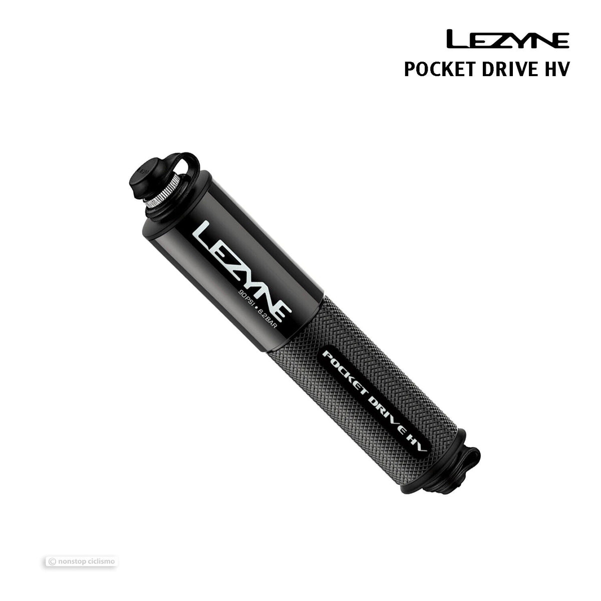 Lezyne POCKET DRIVE HV Hand Pump : BLACK — Nonstop Ciclismo Gear